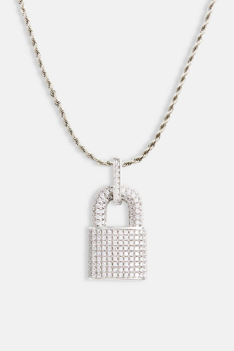 Iced CZ Padlock Pendant – Cernucci