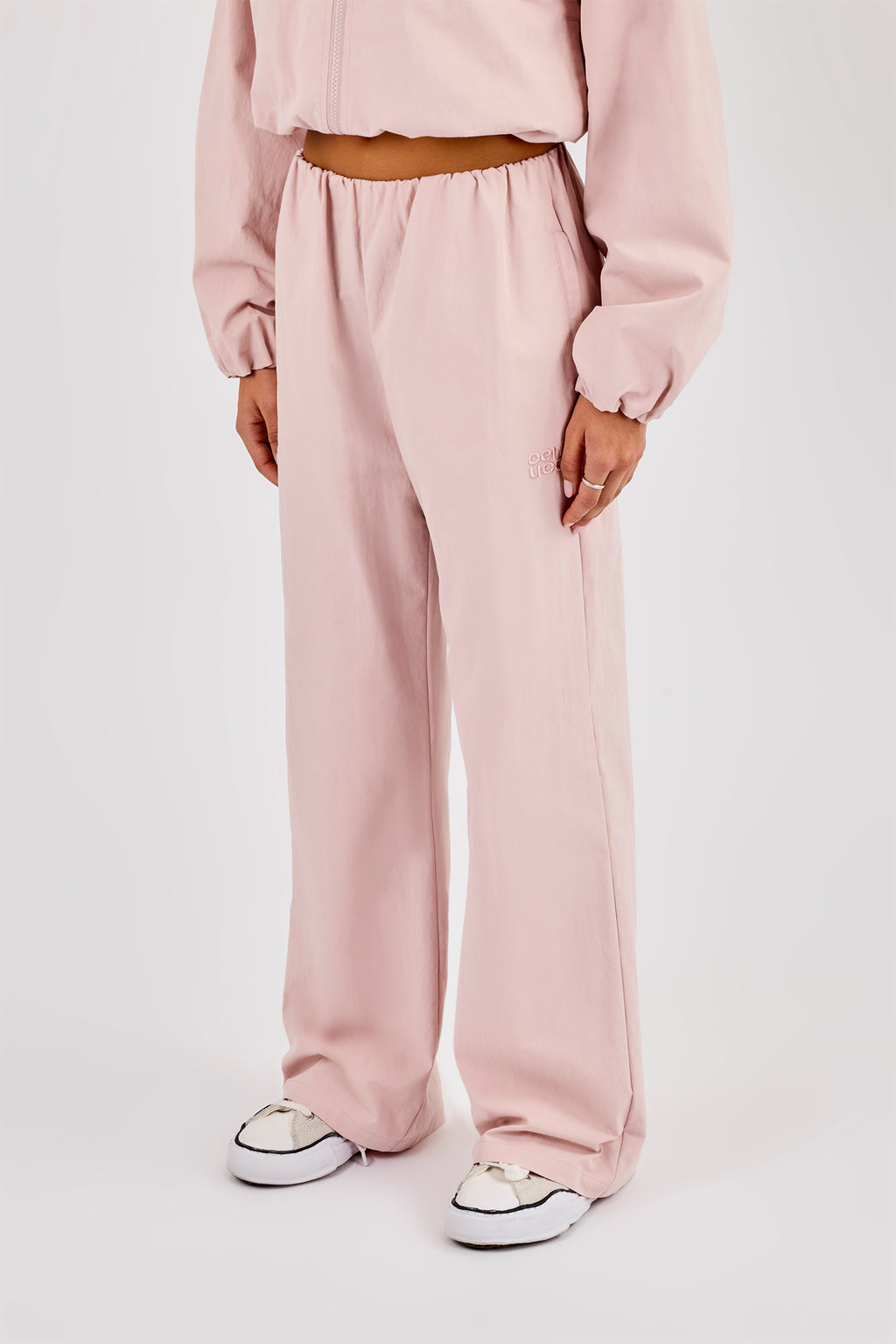 Nylon Waistbandless Jogger - Light Pink | Womens Bottoms | Shop ...
