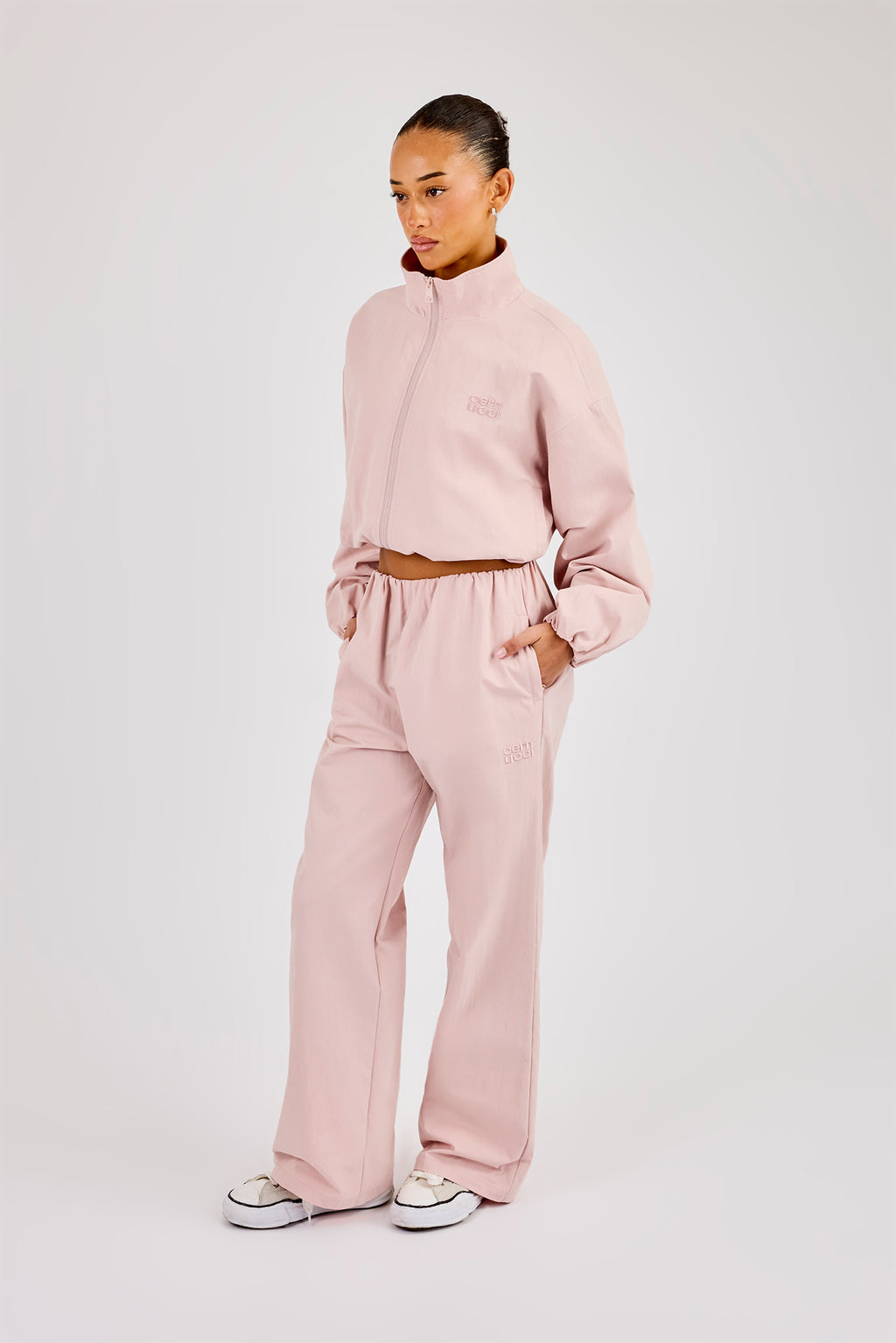 Nylon Waistbandless Jogger - Light Pink | Womens Bottoms | Shop ...