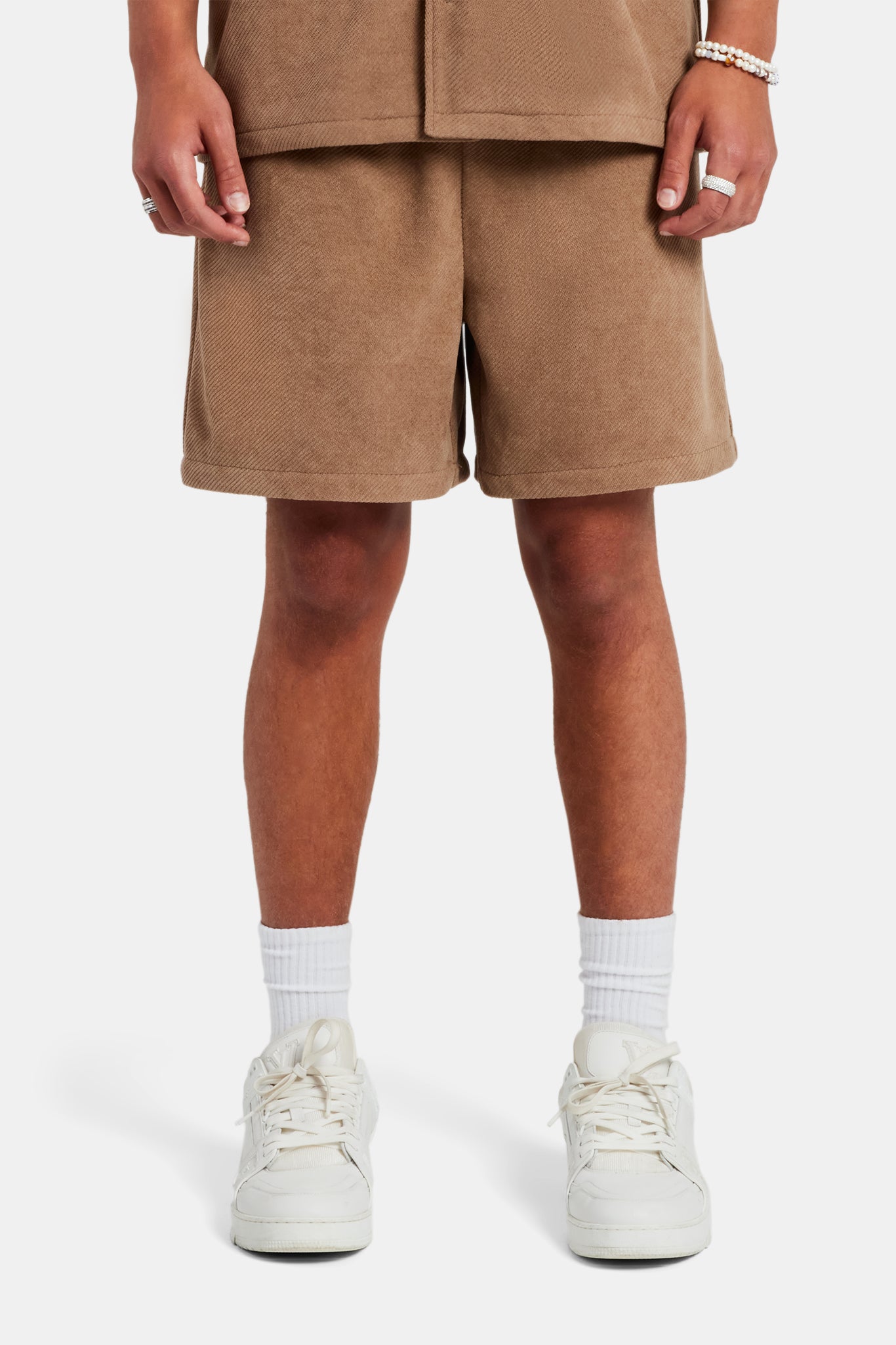 Heavyweight Textured Short - Mocha | Mens Shorts | Shop Plain Shorts at ...