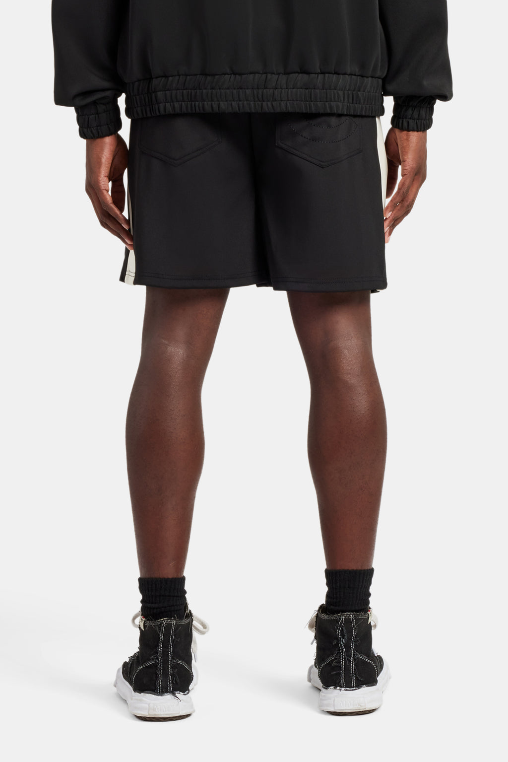 Contrast Panel Shorts - Black | Mens Shorts | Shop Plain Shorts at ...