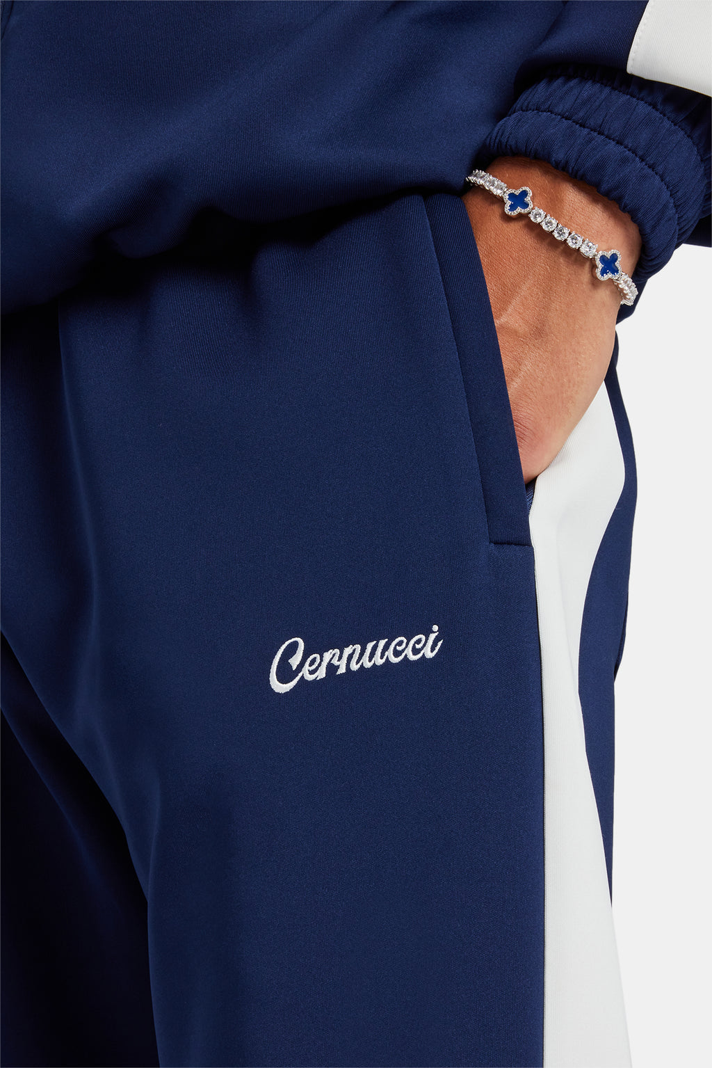 Contrast Panel Tracksuit - Navy | Mens Sets | Shop Tracksuits at ...