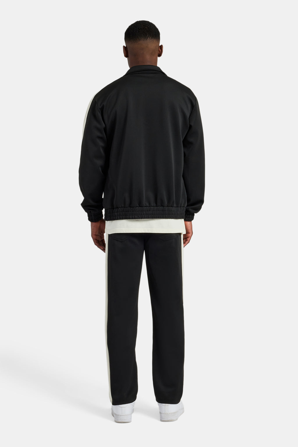 Black Contrast Panel Tracksuit | Mens Sets | Shop Tracksuits at ...