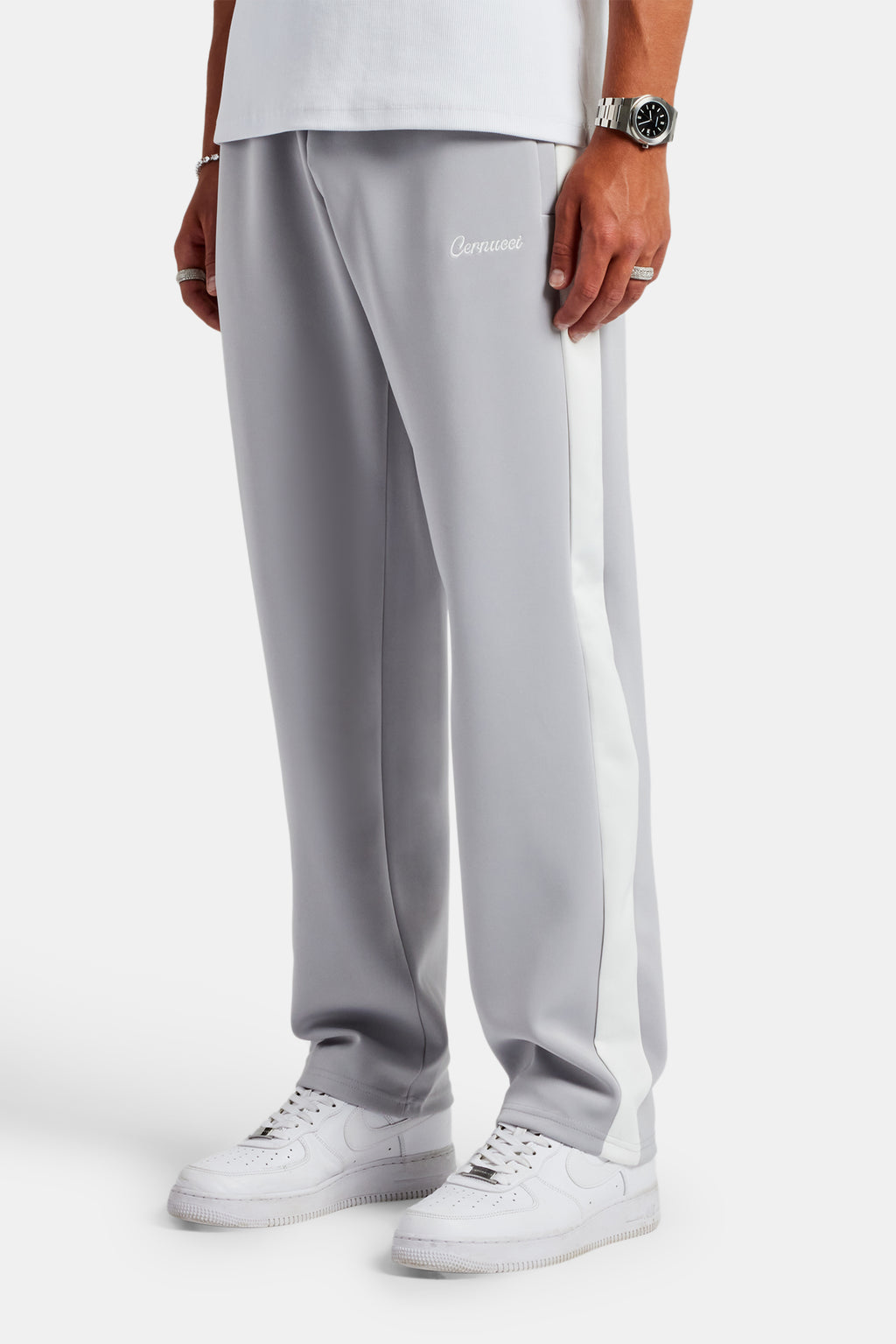 Contrast Panel Track Pant - Grey | Mens Bottoms | Shop Trousers at ...