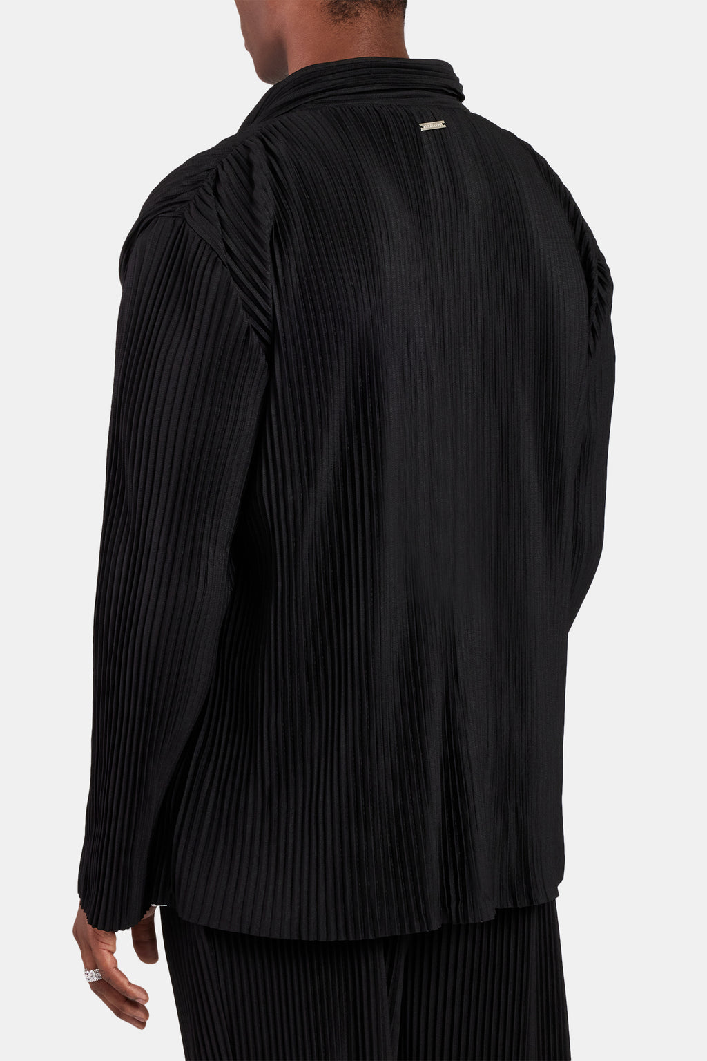 Pleated Collared Jacket - Black | Mens Outerwear | Shop Jackets at ...