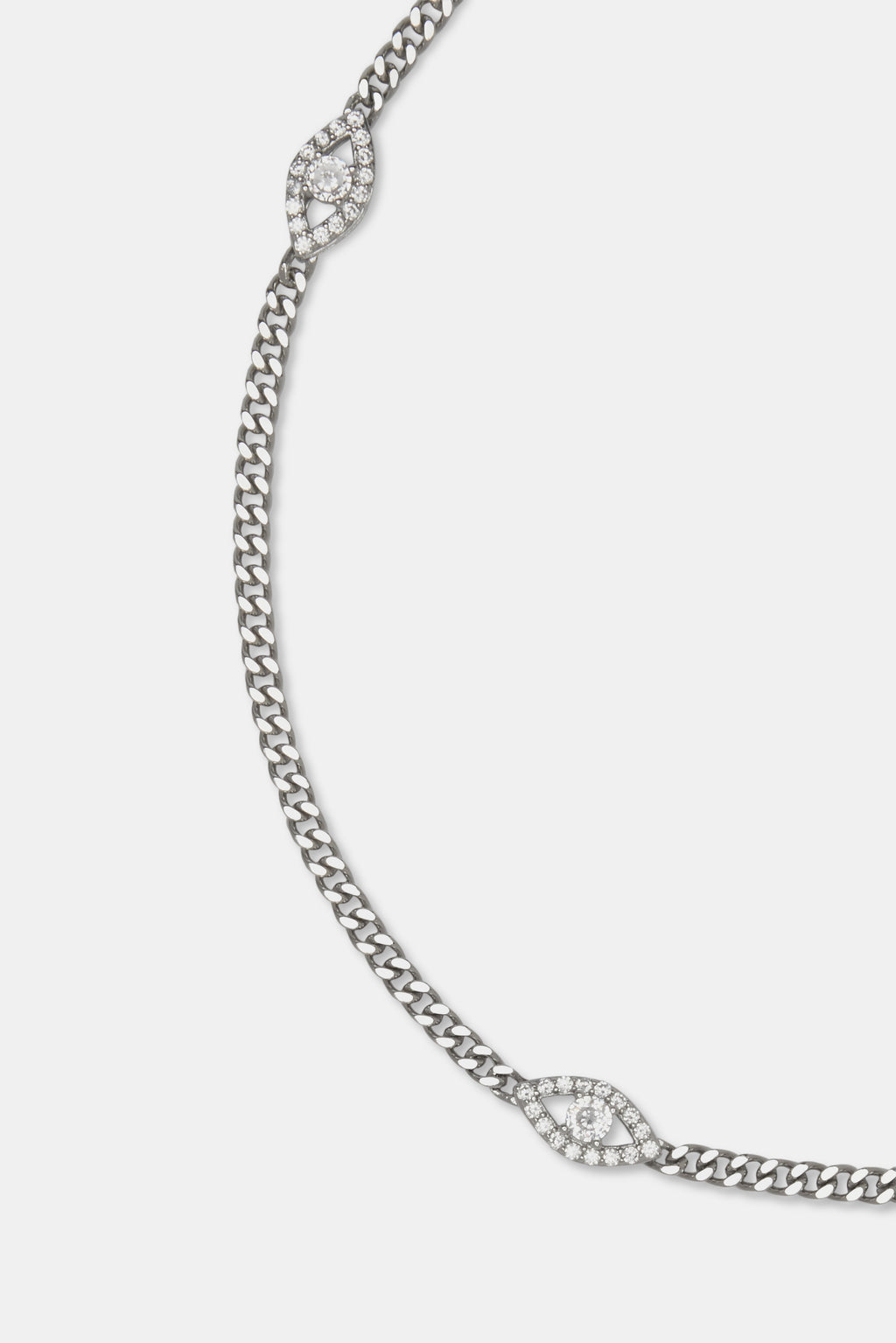 Iced Evil Eye Cuban Belly Chain - White | Womens Body Jewellery | Shop ...