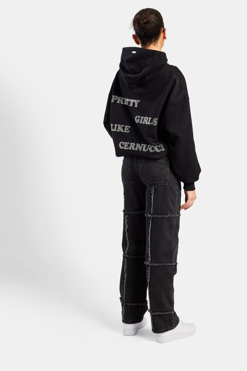 Relaxed Square Raw Edge Jean - Washed Black | Womens Denim | Shop Jeans ...