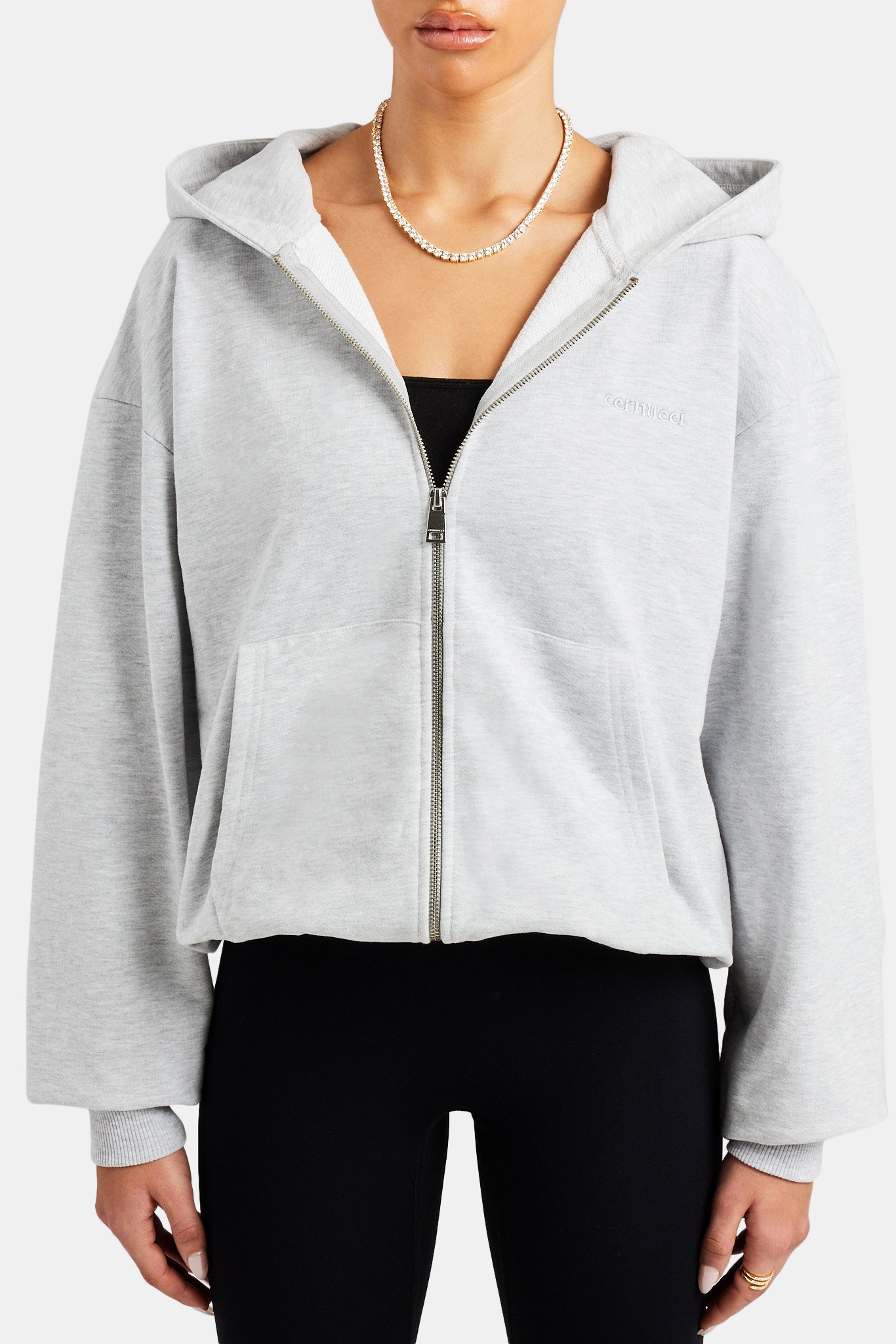 Oversized Zip Hoodie - Ash Grey | Womens Hoodies & Sweats | Shop ...