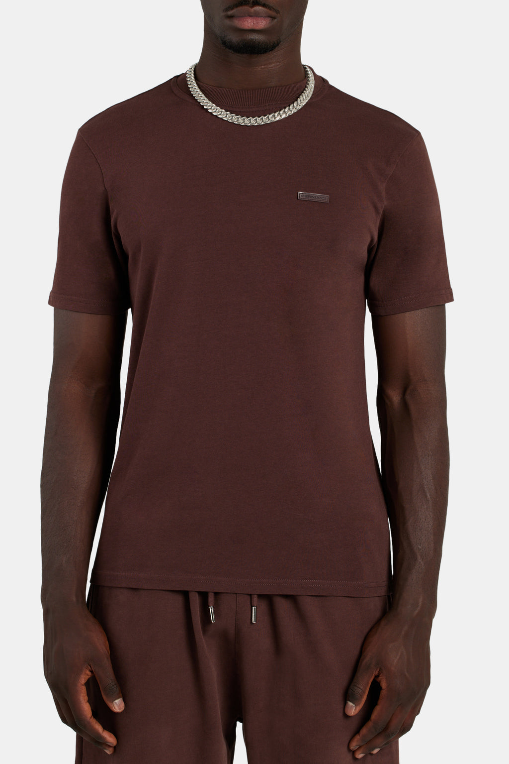 Cernucci Slim Fit T-Shirt - Chestnut | Mens Tops | Shop T-Shirts at ...