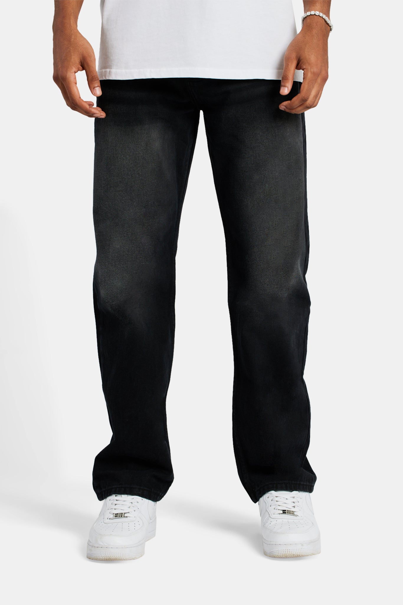 Mens Relaxed Fit Jeans - Washed Black | Mens Denim | Shop Denim Jeans ...