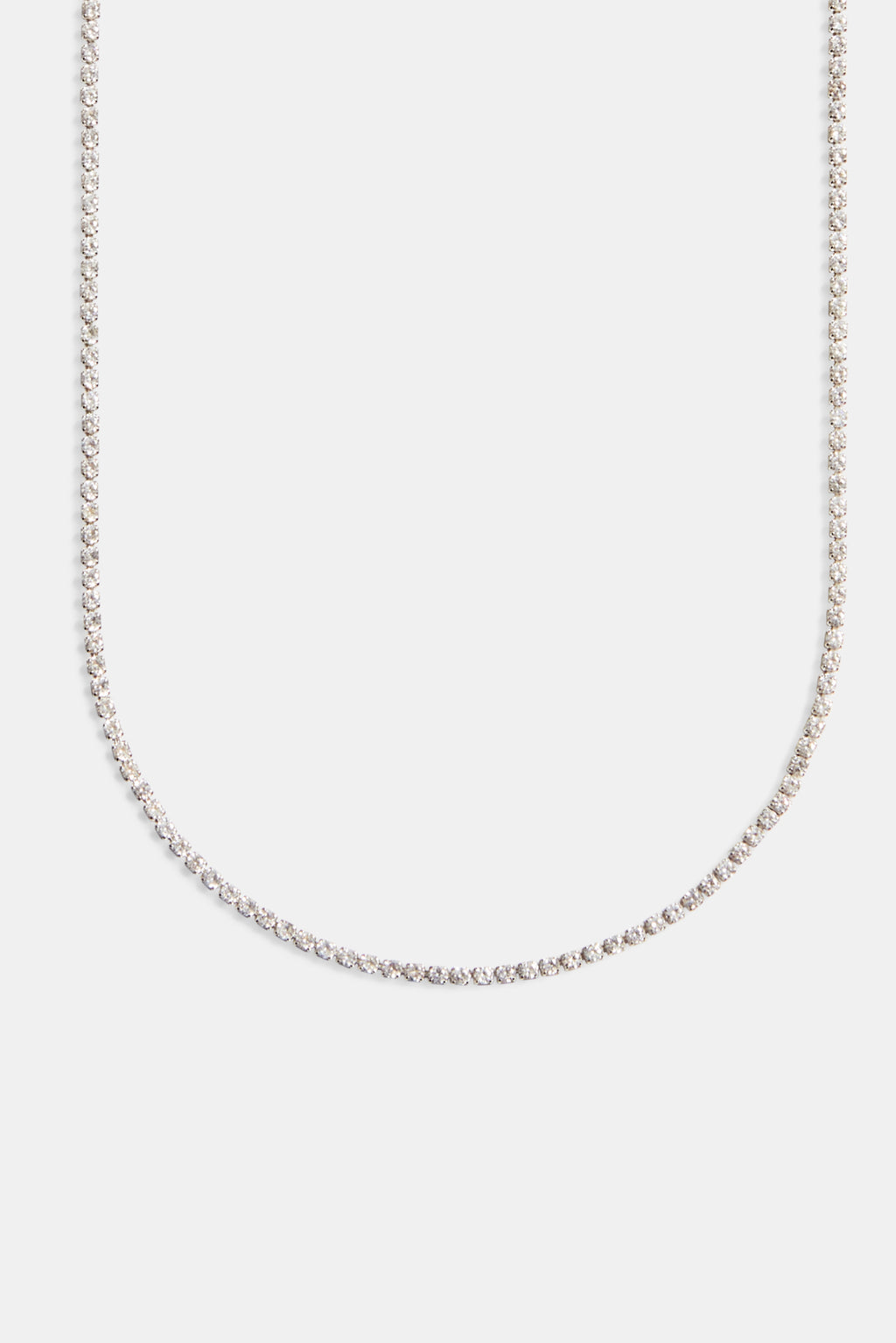 Womens 2.5mm Micro Tennis Chain - White Gold | Womens Chains | Shop ...