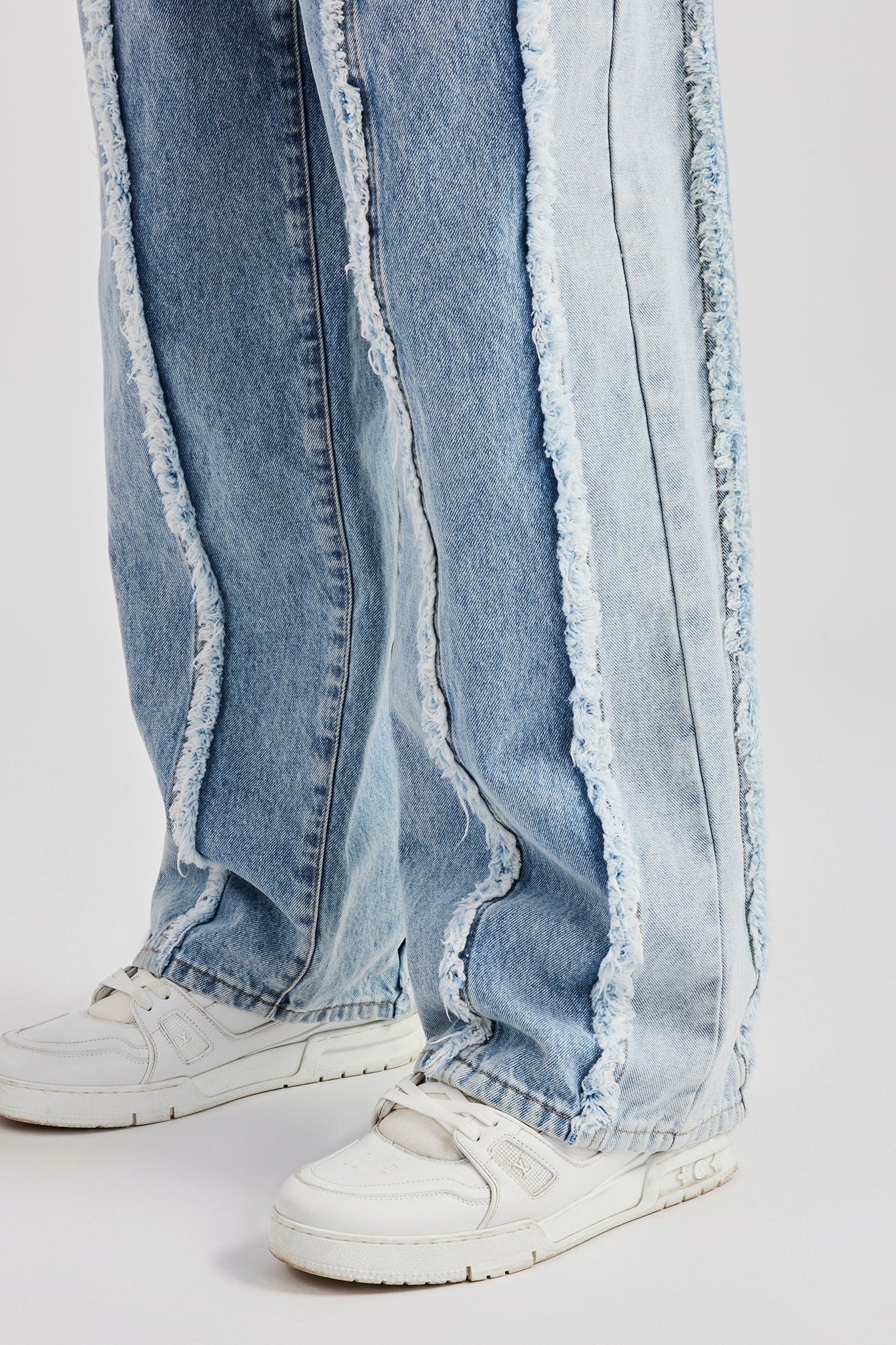 Two Tone Denim Stacked Jean - Light Blue | Mens Denim | Shop Denim ...