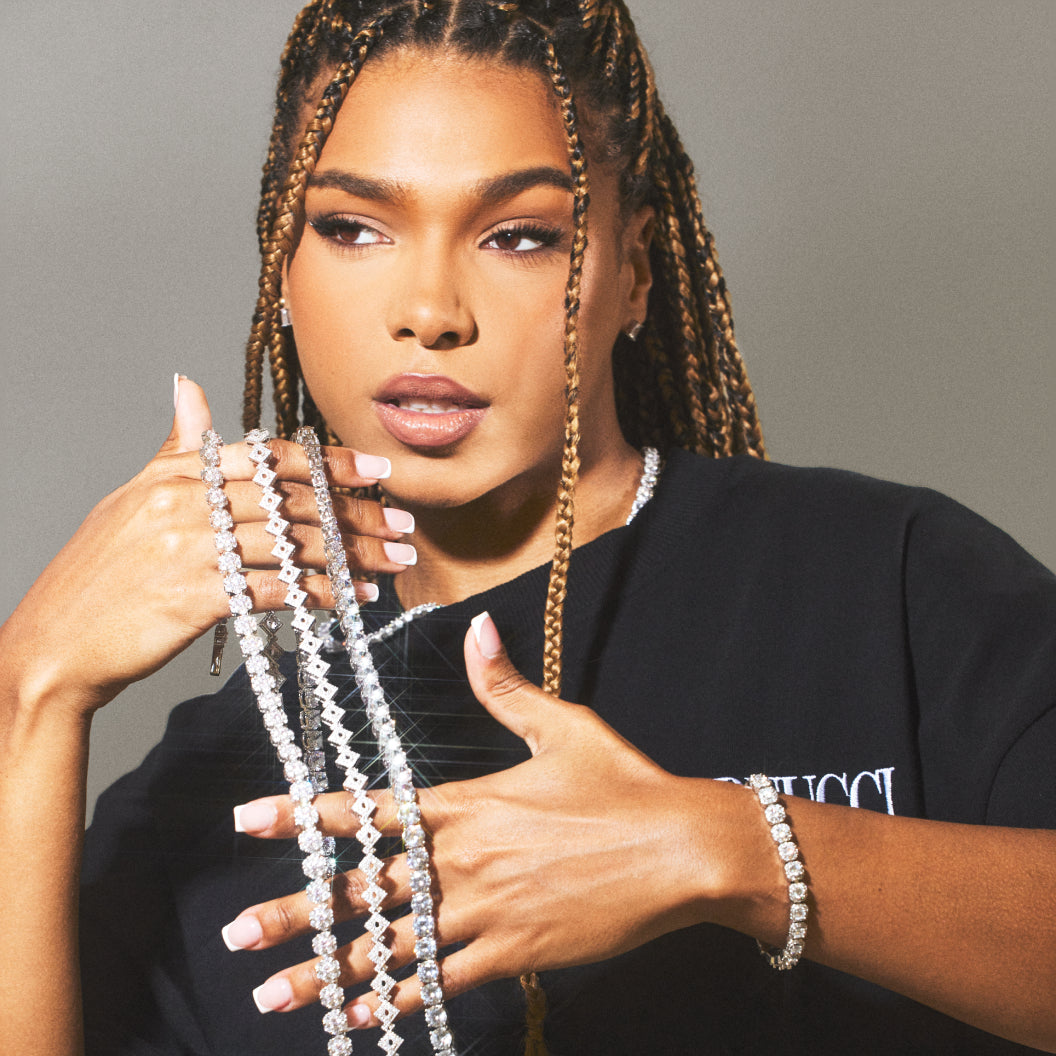 Womens 5mm Tennis Chain - Gold | Womens Chains | Shop Tennis Chains at ...