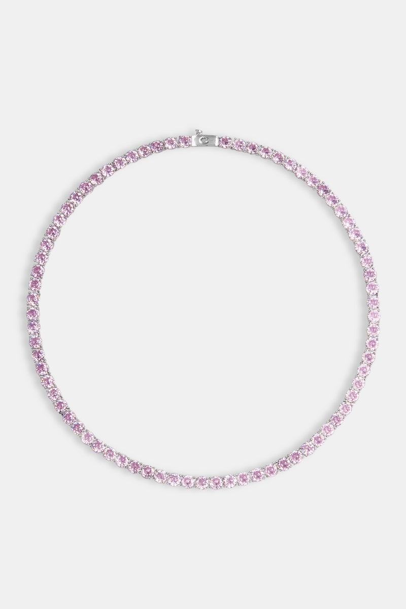 5mm Pastel Pink Tennis Chain | Womens Chains | Shop Tennis Chains at ...