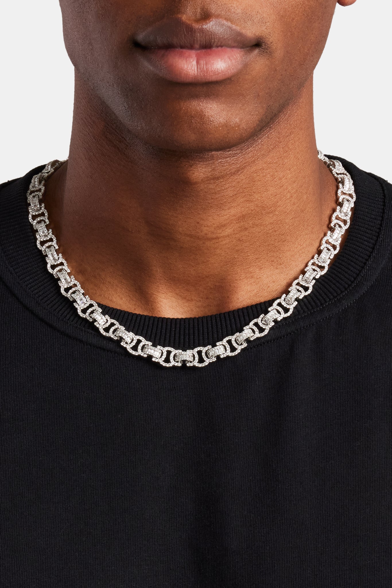 Iced Byzantine Chain - White | Mens Chains | Shop Cuban Chains at ...