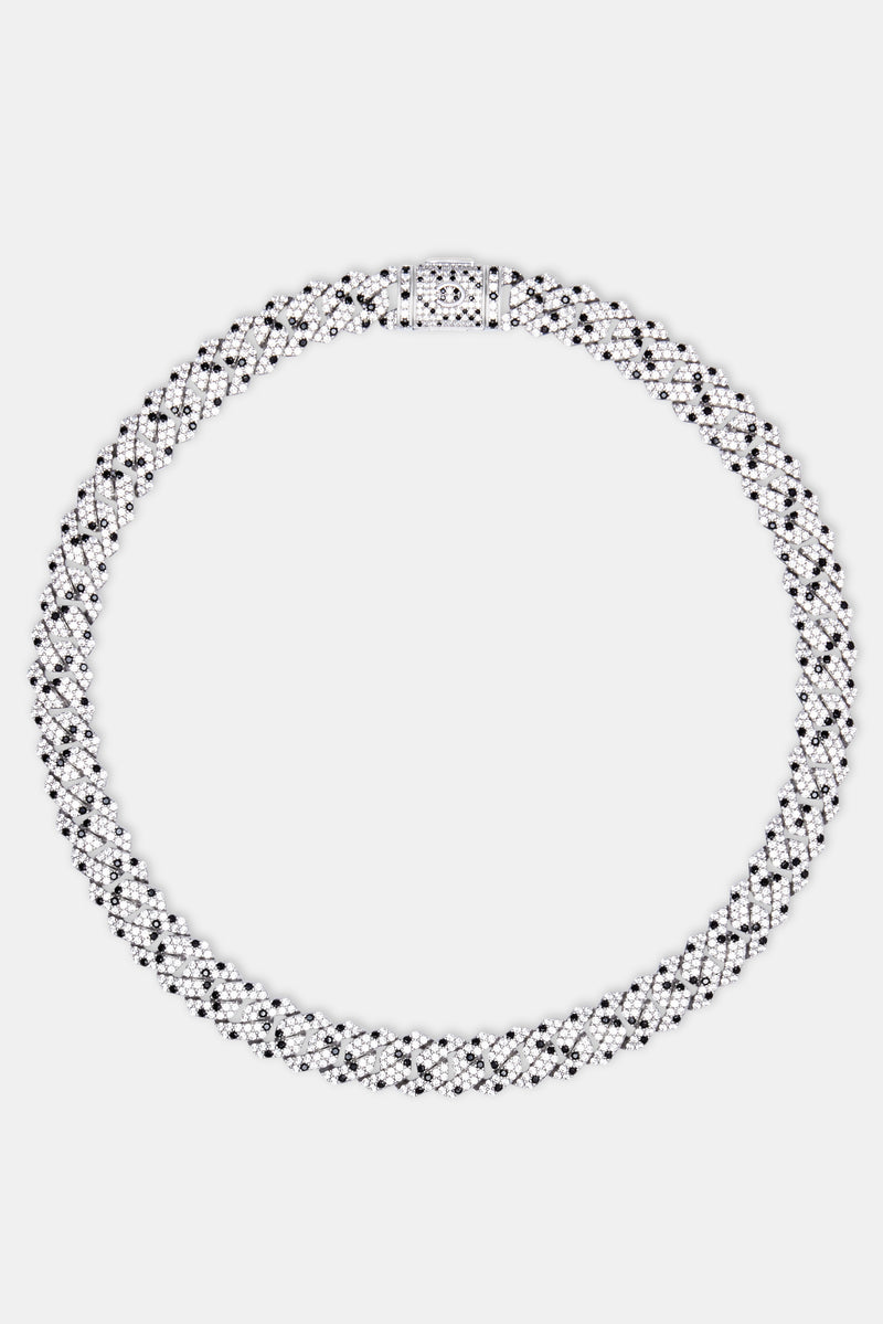 14mm Iced Clear & Black CZ Prong Link Chain | Mens Chains | Shop Prong ...