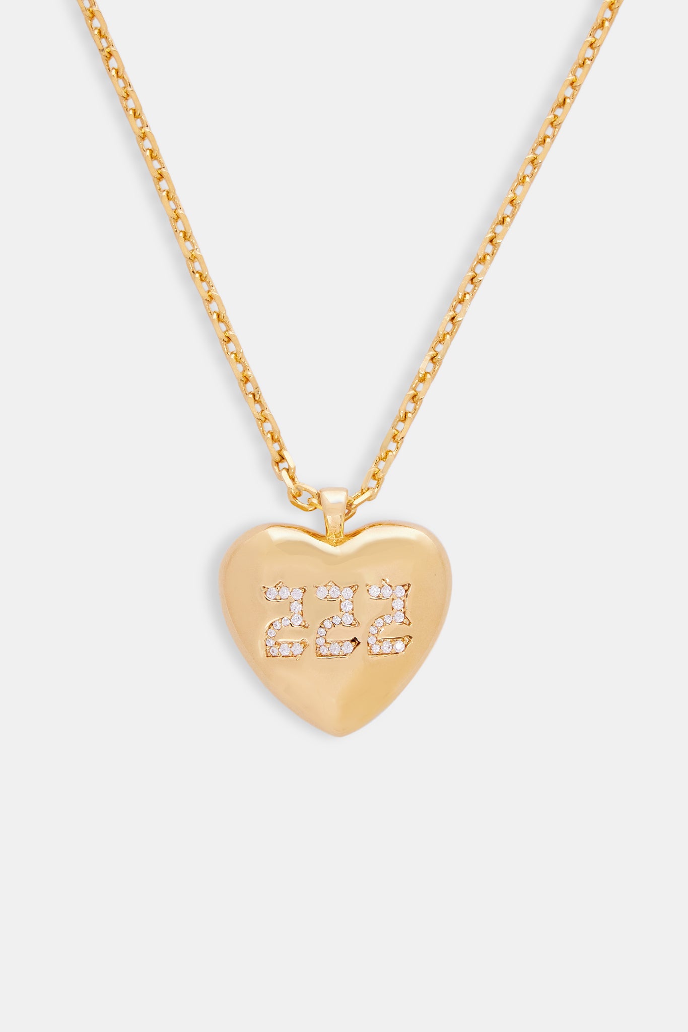 Polished Heart Chain with Iced 222 | Womens Chains | Shop Motif Chains ...