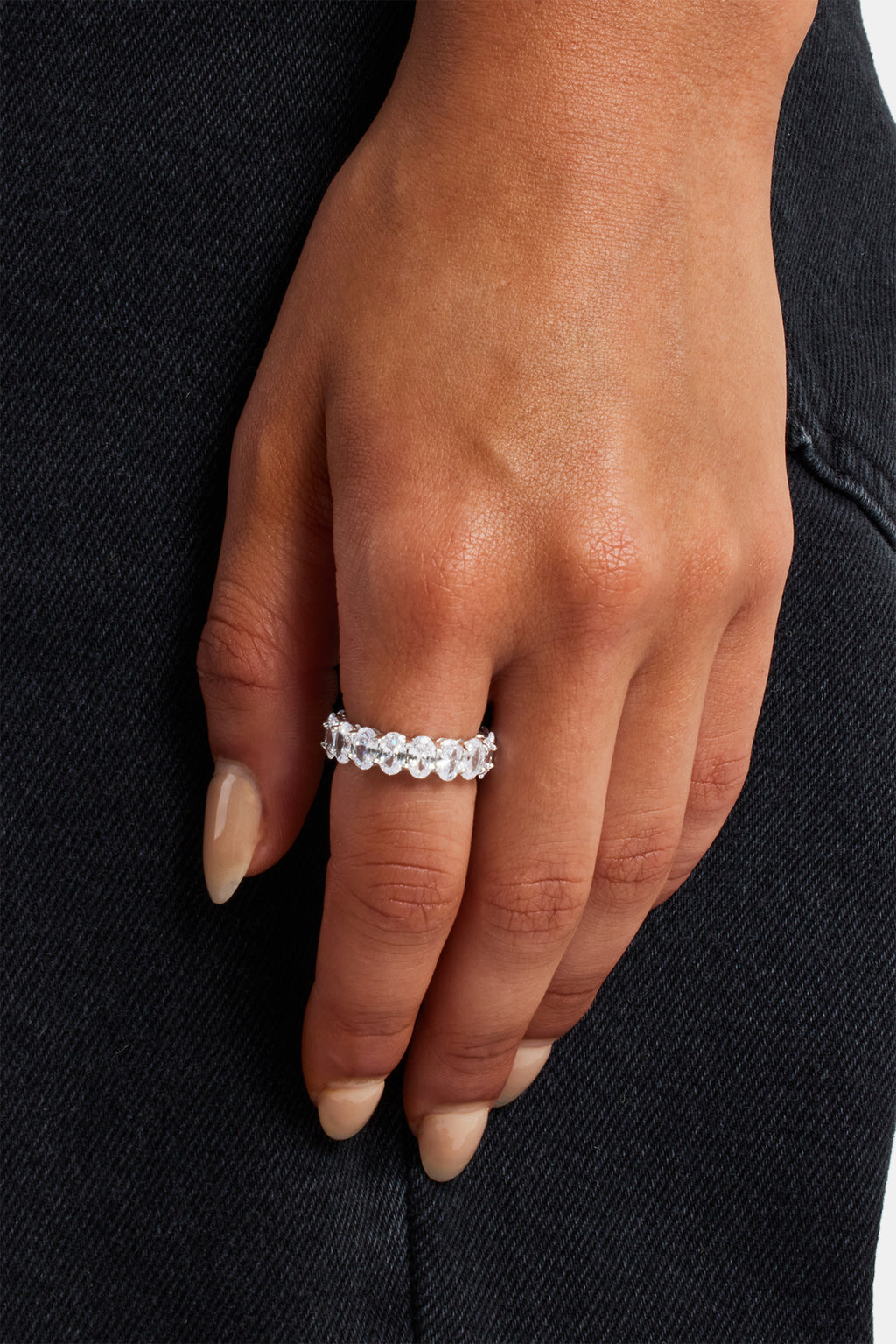 Iced Oval CZ Tennis Ring - 7mm | Womens Rings | Shop Tennis Rings at ...