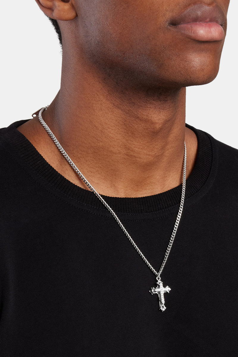 Polished & Iced Cross Necklace | Mens Necklaces | Shop Pendant/Motif ...