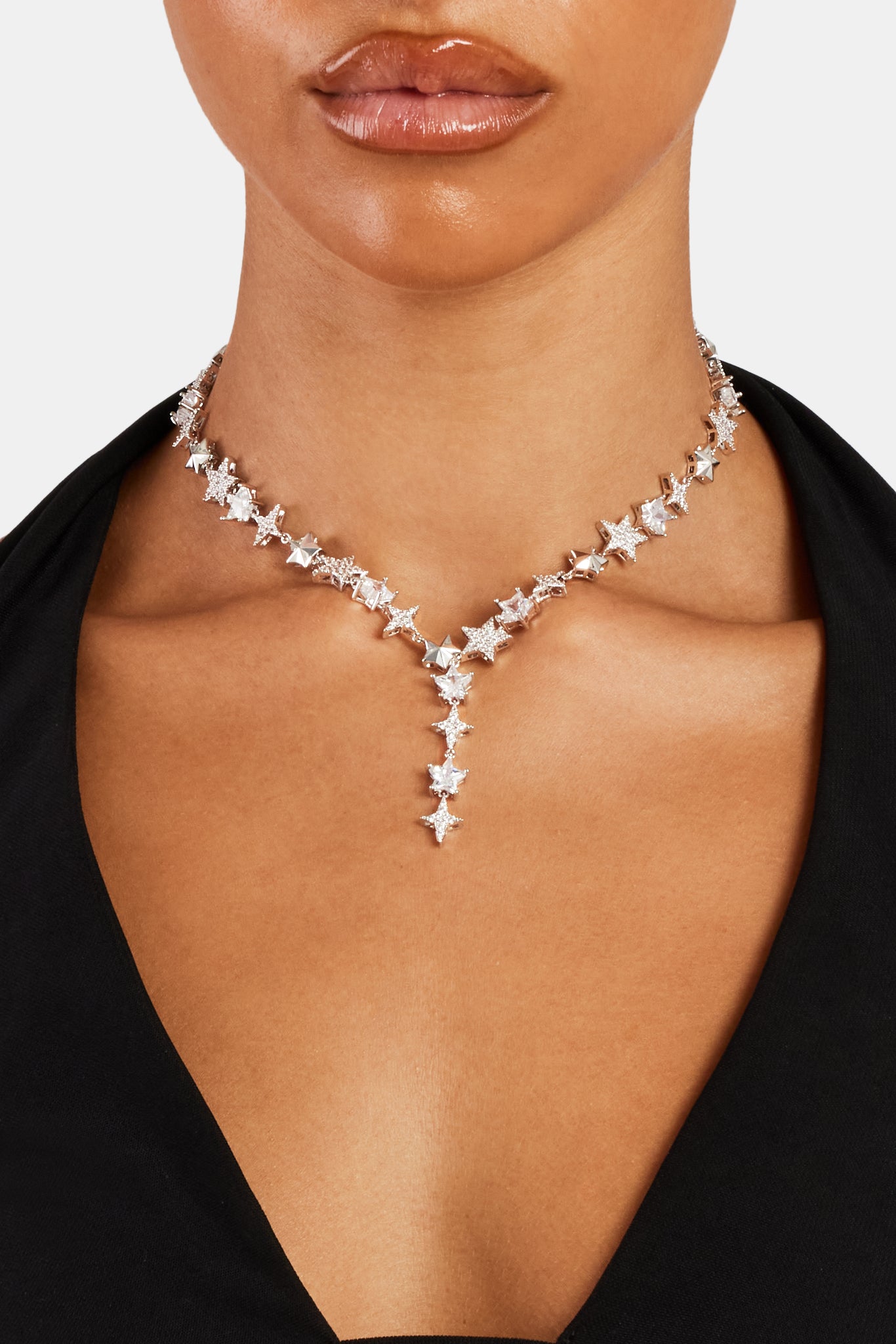 10mm Iced Star Drop Tennis Chain | Womens Chains | Shop Drop Chains at ...