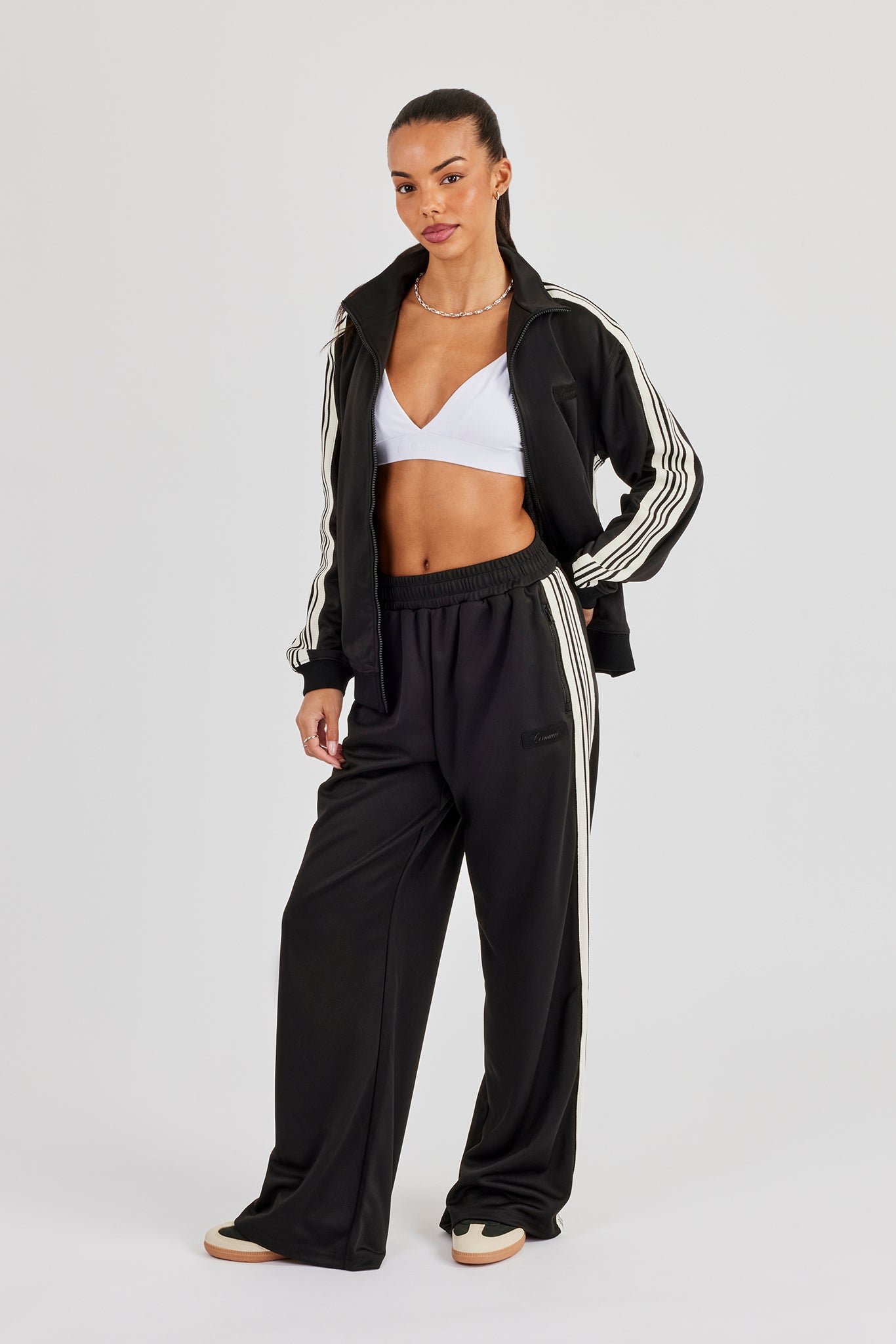 Womens Poly Smooth Taping Track Top & Track Pant - Black | Womens Sets | Shop Tracksuits at ...