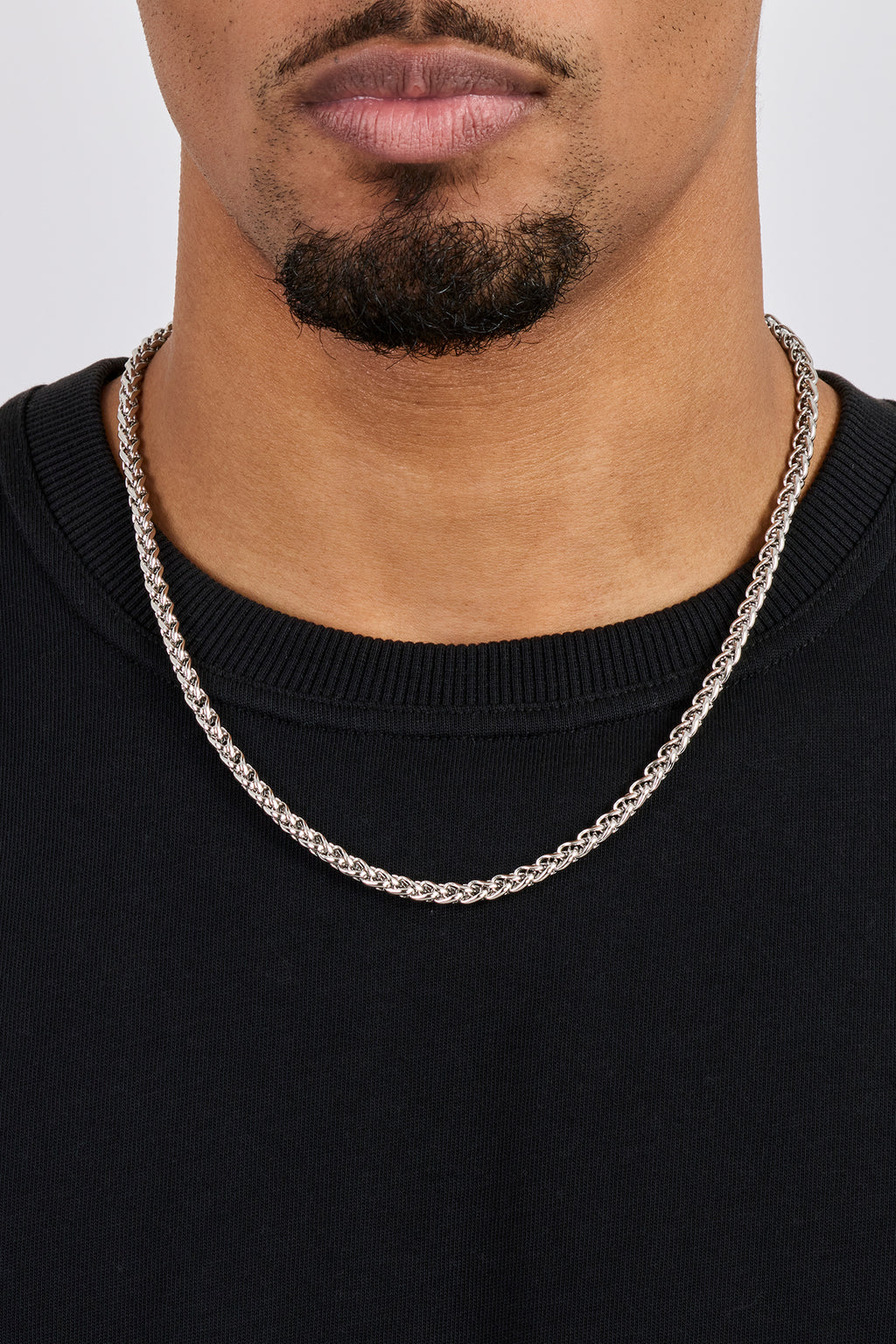 Polished Wheat Link Chain - 5mm - White | Mens Chains | Shop Essential ...