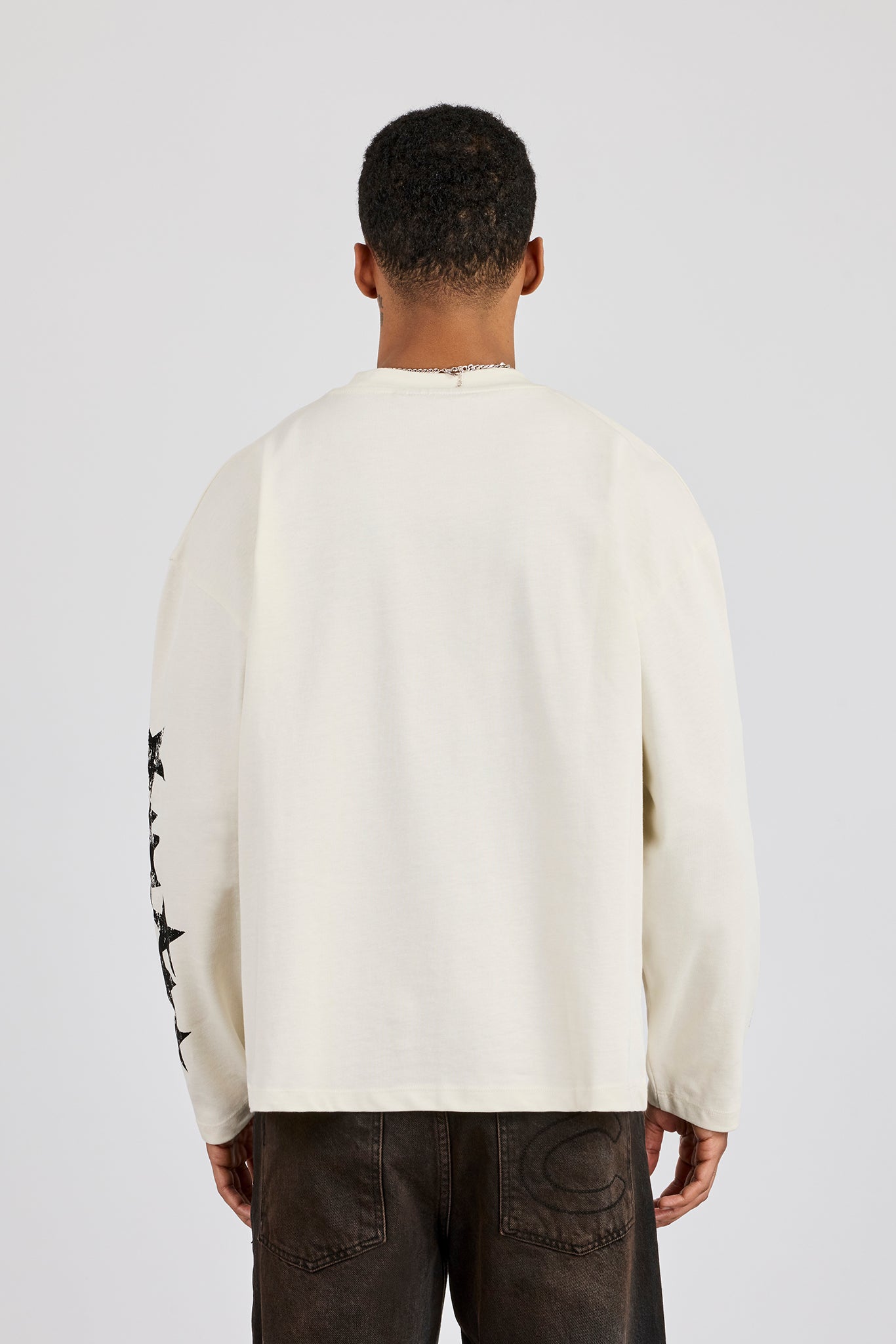 Long Sleeve Cernucci 2017 Graphic T-Shirt - Off White | Mens Tees ...