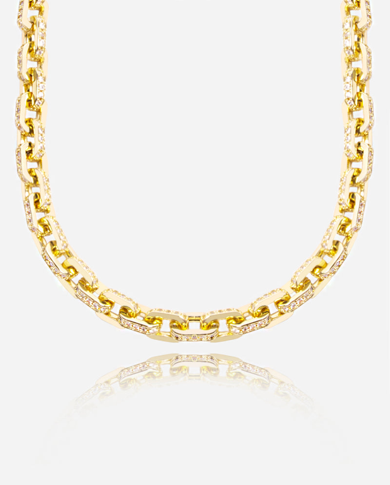 5mm Iced Box Chain - Gold – Cernucci