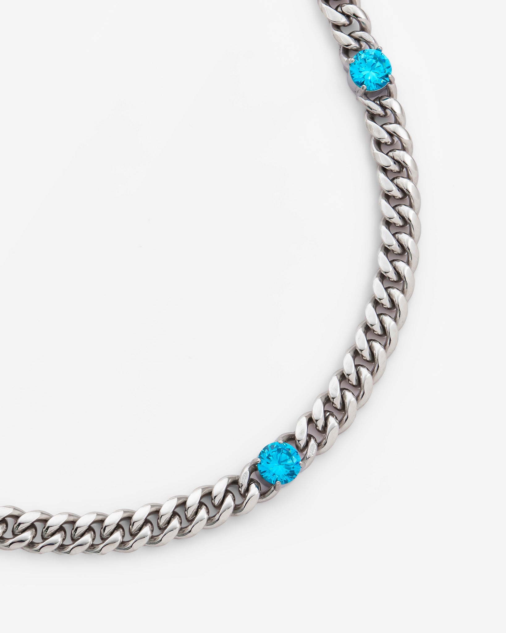 8mm Blue Stone Cuban Chain – Cernucci