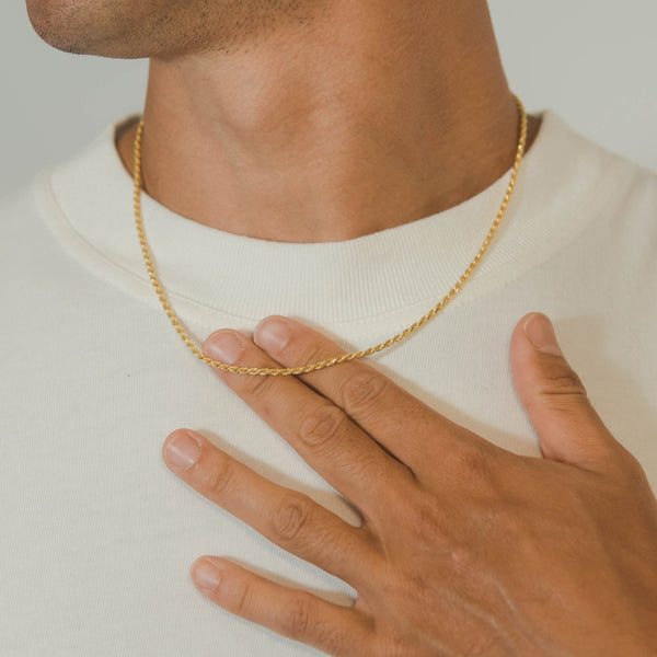 Mens Rope Chains | Mens Silver & Gold Rope Chain – Cernucci