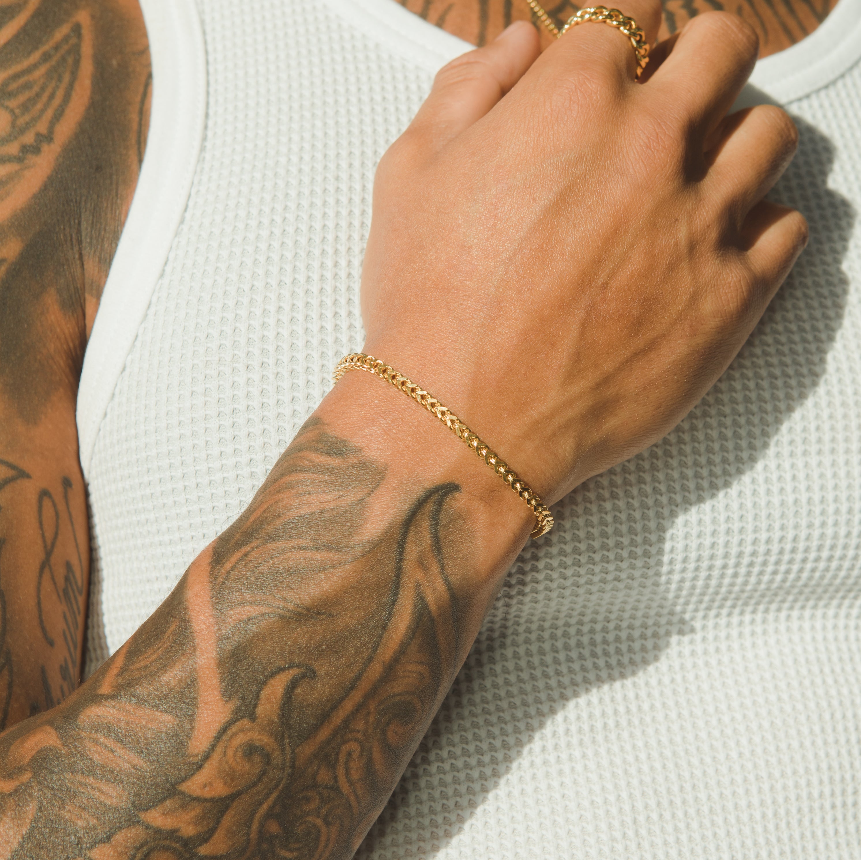 3mm Franco Bracelet - Gold – Cernucci