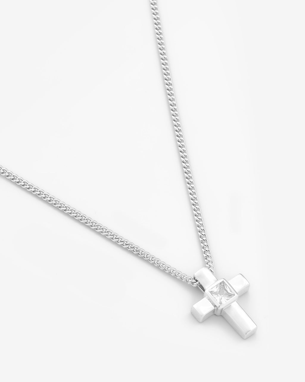 Iced Cross Box Chain Necklace – Cernucci