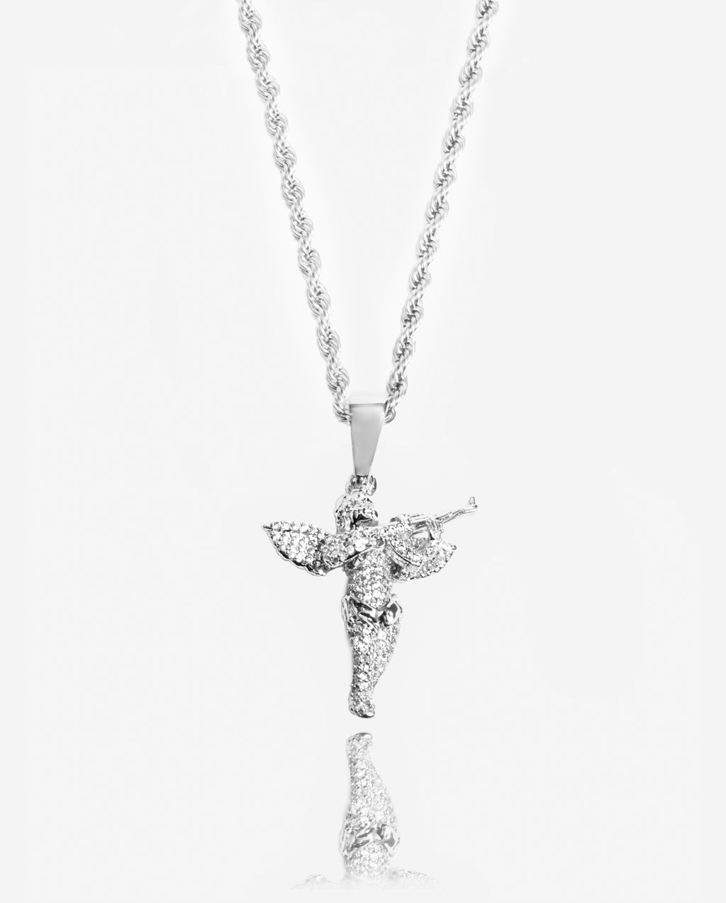 Iced Angel Gun Pendant – Cernucci