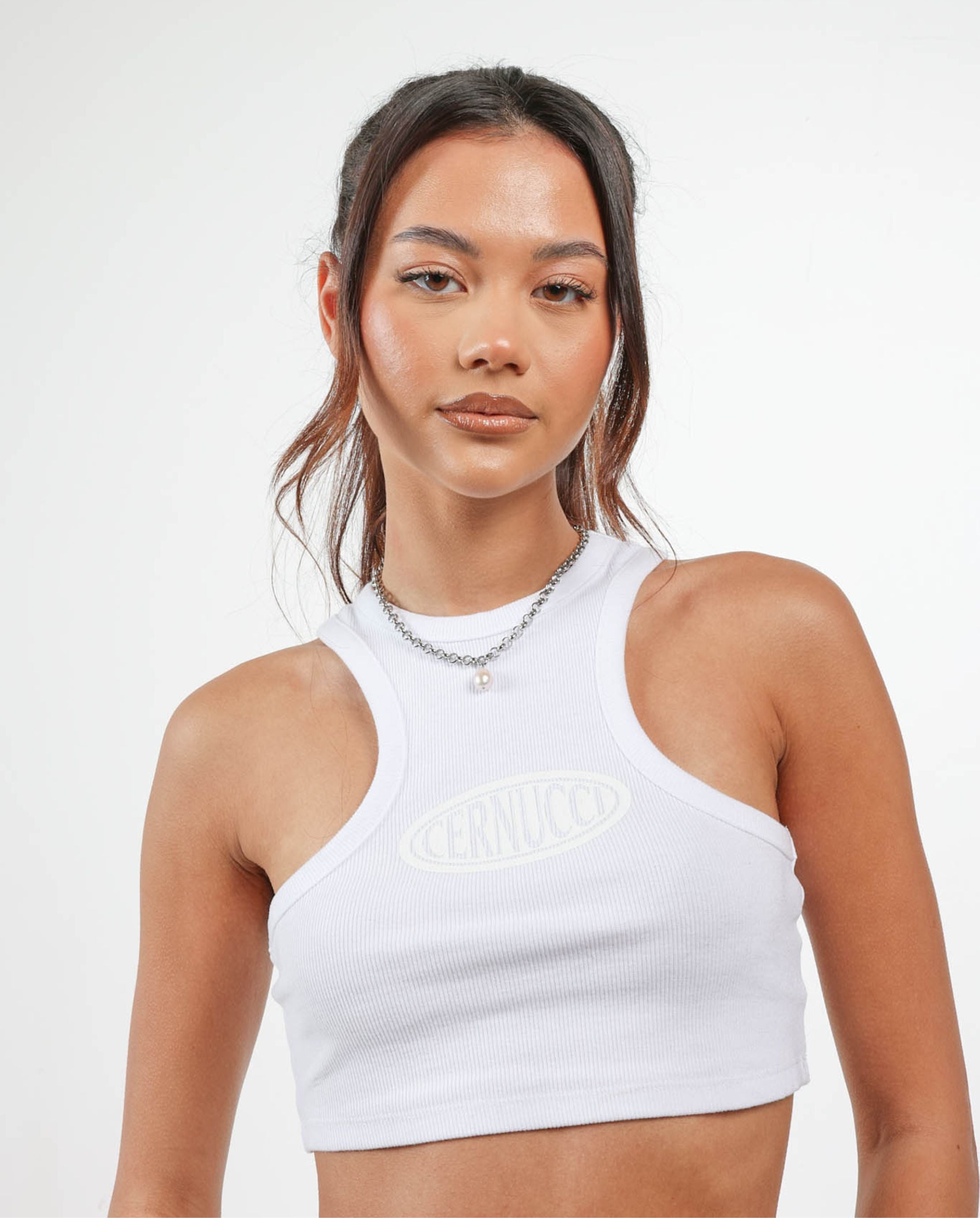 White Pearl Chain Necklace – Cernucci